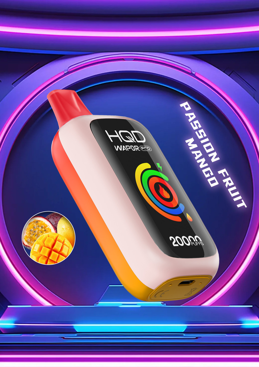 HQD WAPOR PRO 20000 - PASSION FRUIT MANGO 5% - RECHARGEABLE